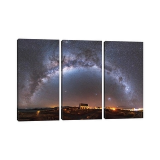 iCanvas "Church Of Tekapo I , New Zealand" by Daisuke Uematsu 3-Piece Canvas Wall Art Set - Bed ...